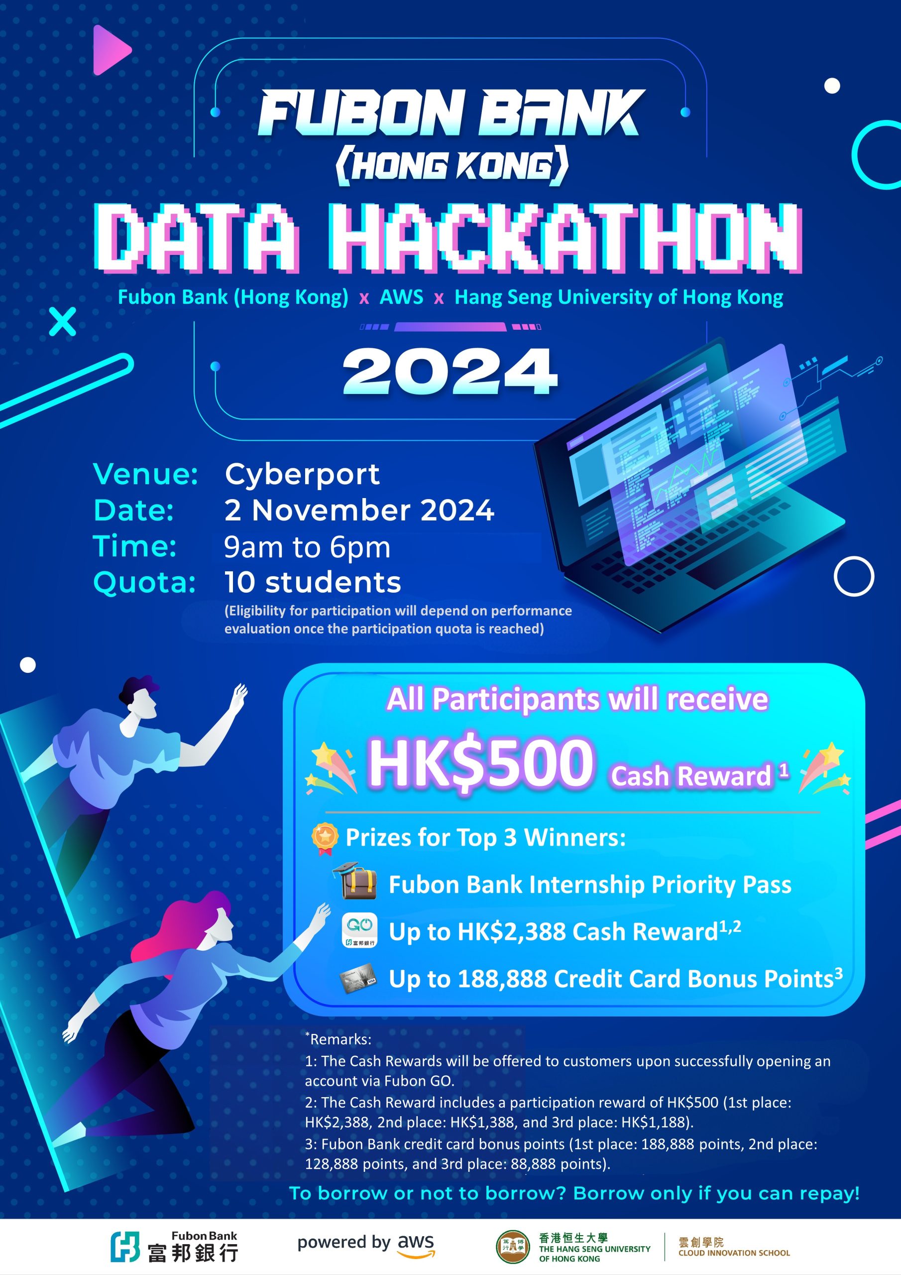 FUBON BANK (HK) x AWS x HSUHK CIS DATA HACKATHON 2024 | Cloud Innovation School, HSUHK